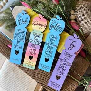 Teacher Bookmark, Teacher Appreciation Gift, Christmas Teacher Gift ...