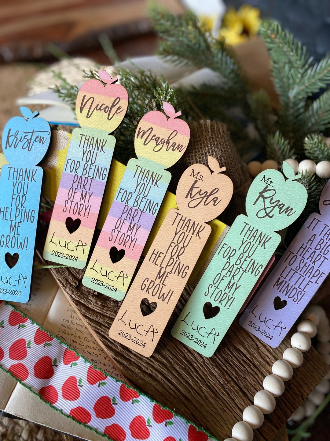 Students Signature Teacher Bookmark, Teacher Appreciation Gift ...