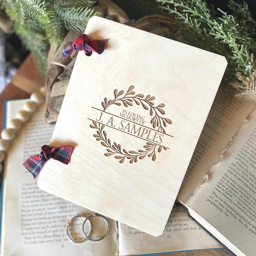 Personalized Sympathy Card Keeper: Laser Engraved Memory Album - Etsy