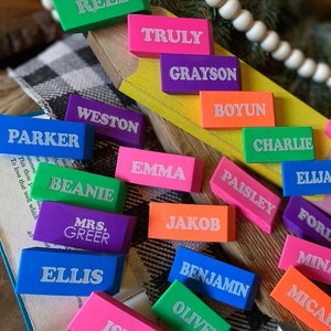 Personalized Erasers, Back to School Erasers, Teacher Gift ...