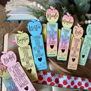 Students Signature Teacher Bookmark, Teacher Appreciation Gift ...