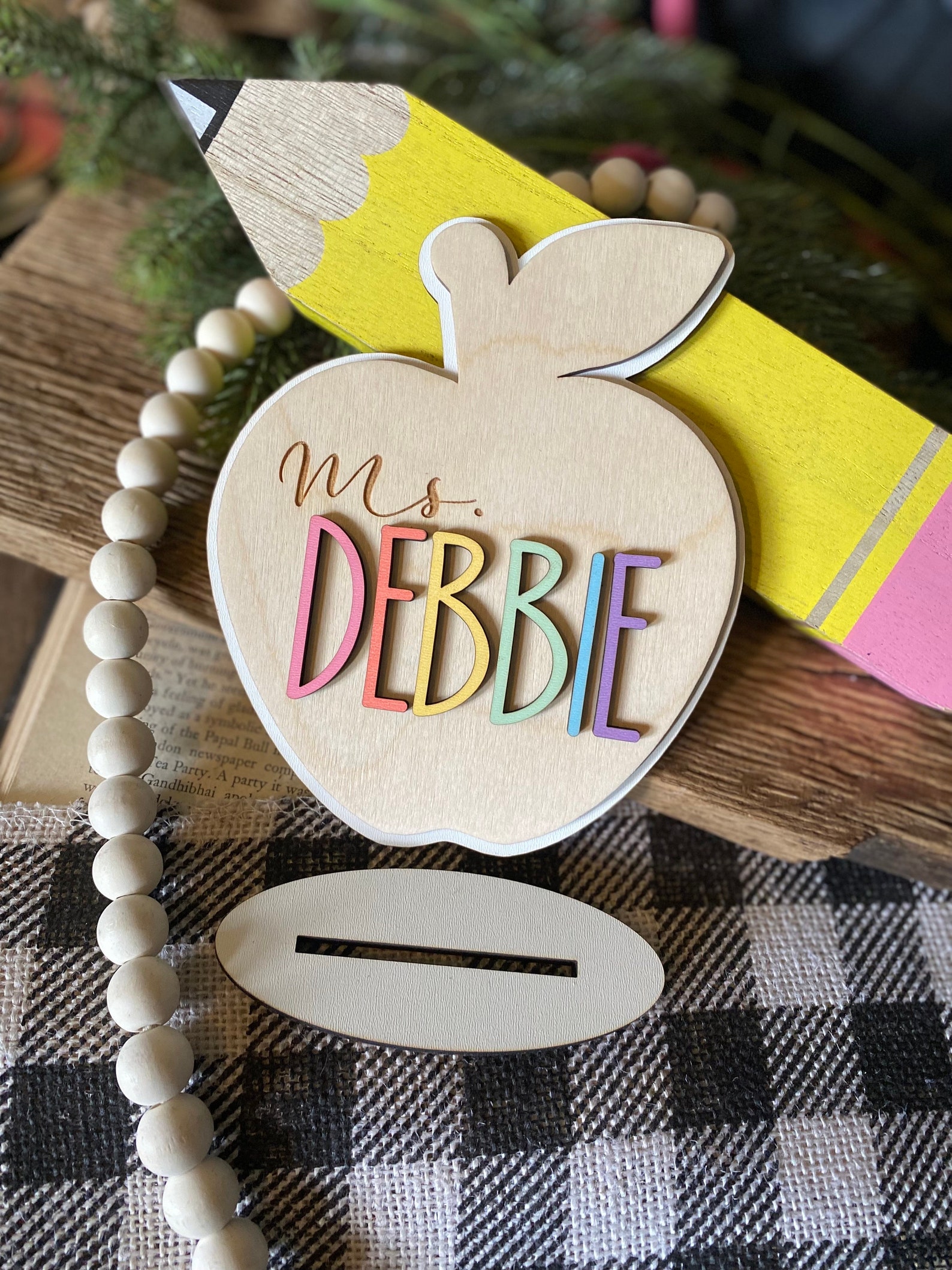 Teacher Desk Sign, Teacher Basket Sign, Teacher Gift, Gift From Student ...