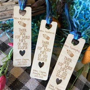Teacher Gift, Gift for Teachers, Personalized Bookmark, Thank You ...