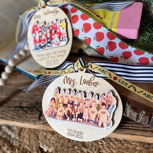 Class Picture Ornament, Gift for Teacher From Classroom, Gift From ...