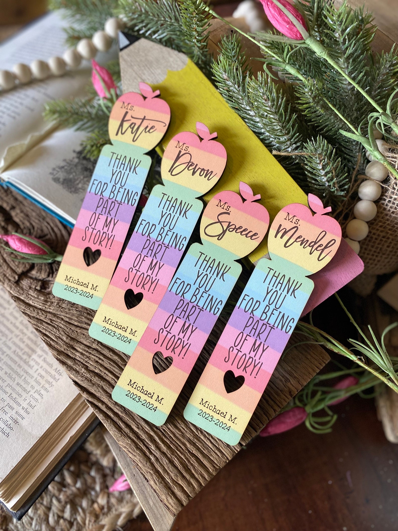 Teacher Bookmark, Teacher Appreciation Gift, Christmas Teacher Gift ...