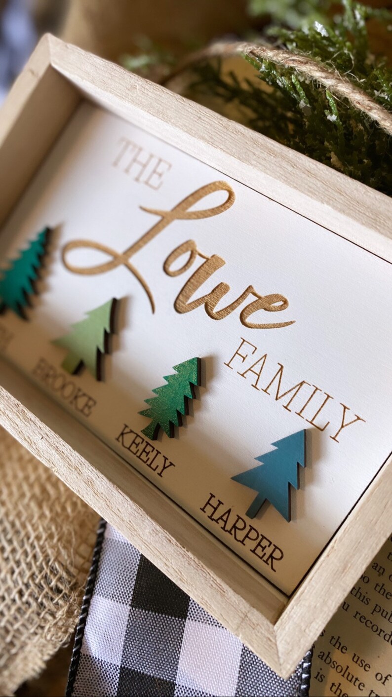 Family Tree Sign Family Name Sign Fall Family Sign | Etsy
