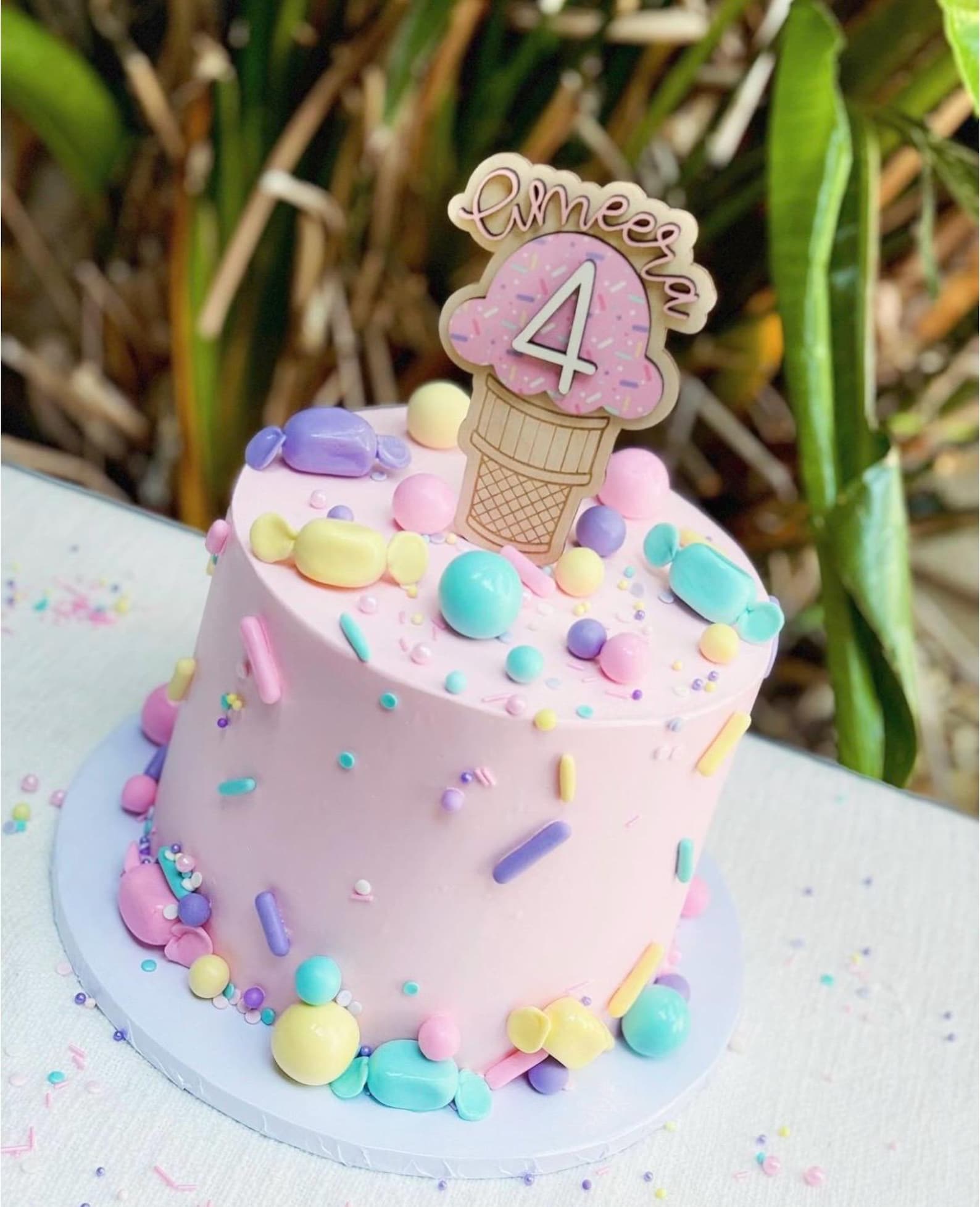 Ice Cream Party Cake Topper, Ice Cream Birthday Cake Topper, Ice Cream ...