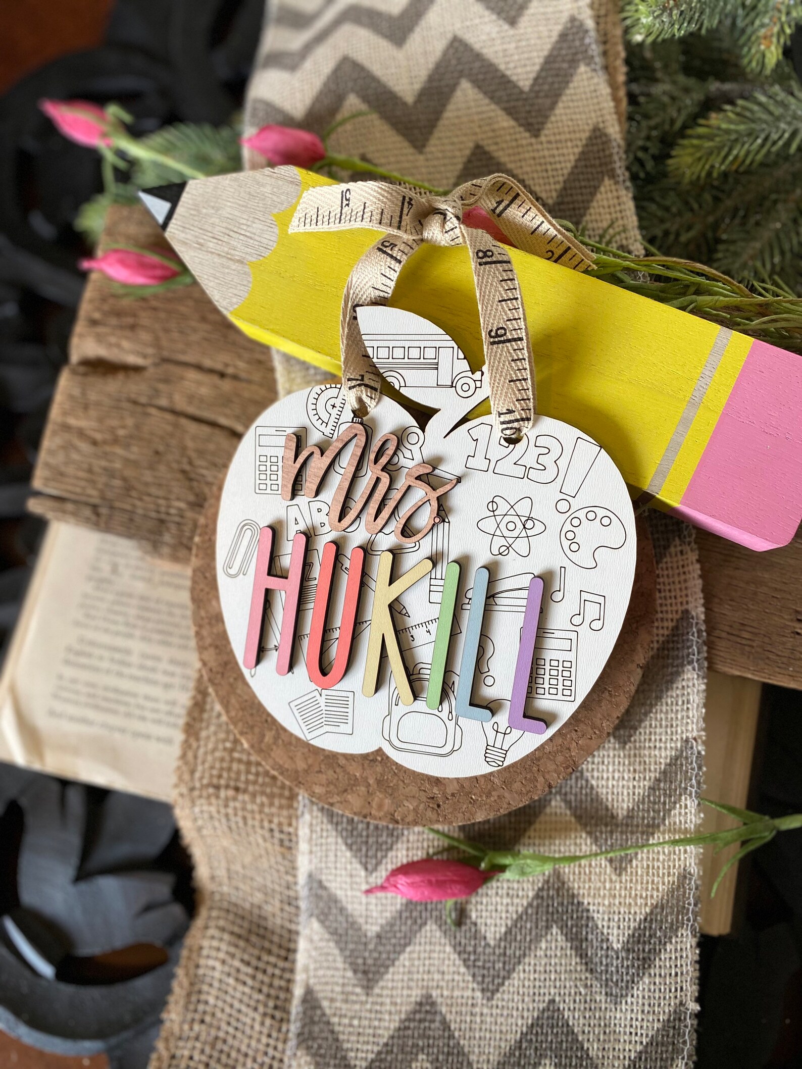 Teacher Door Hanger, Teacher Door Sign, Gift From Student, Teacher ...