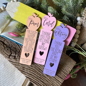 Teacher Bookmark, Teacher Appreciation Gift, Christmas Teacher Gift ...