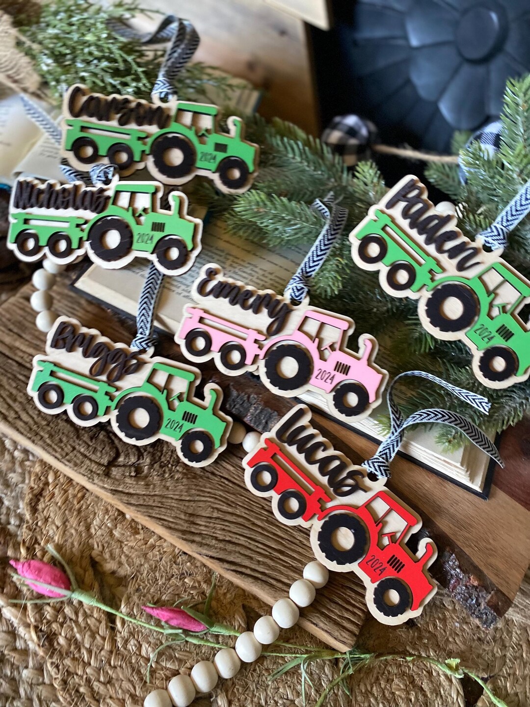 Tractor Ornament, Personalized Tractor Gift, Tractor Birthday, Tractor ...
