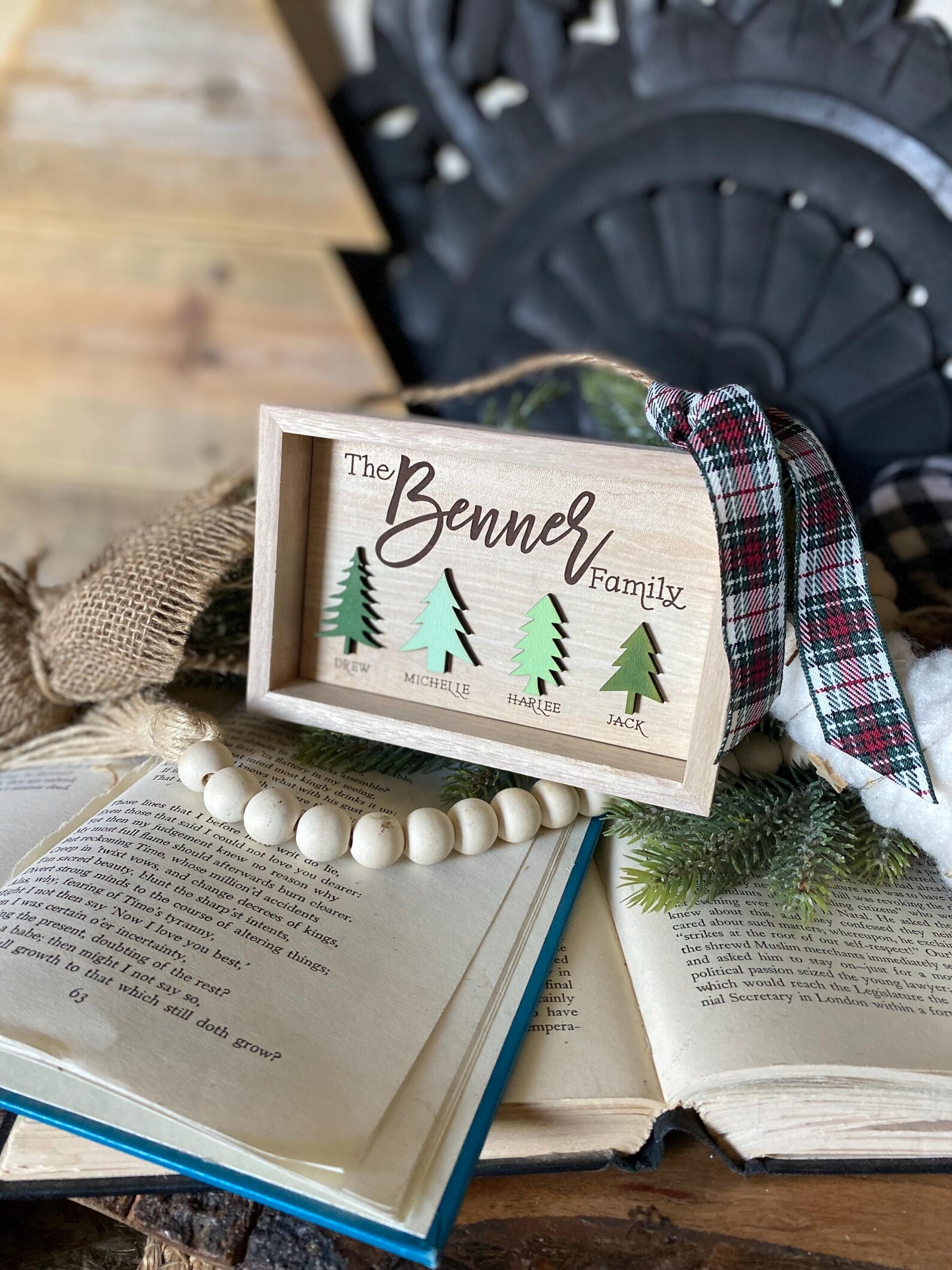 Family Tree Sign, Family Name Sign, Fall Family Sign, Personalized Gift ...