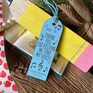 Music Teacher Bookmark, Teacher Appreciation Gift, Christmas Teacher ...