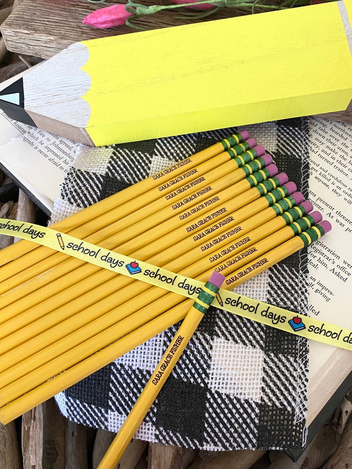 Back to School Pencils Personalized 2 Pencils Engraved - Etsy