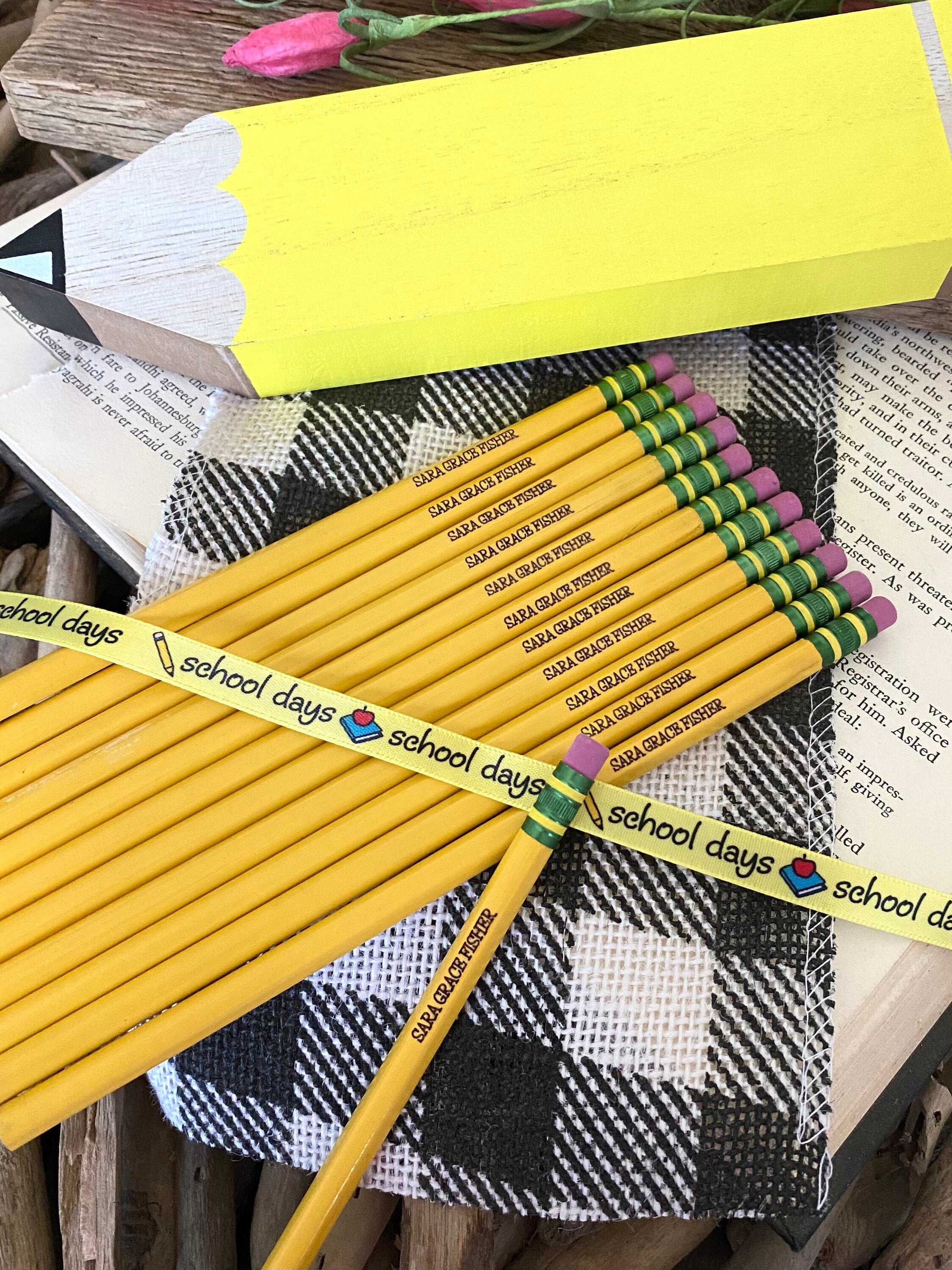 Back to School Pencils Personalized 2 Pencils Engraved - Etsy