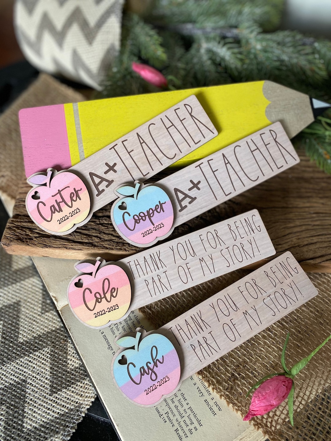 Personalized Teacher Bookmark Gift, Teacher Appreciation, Thank You ...