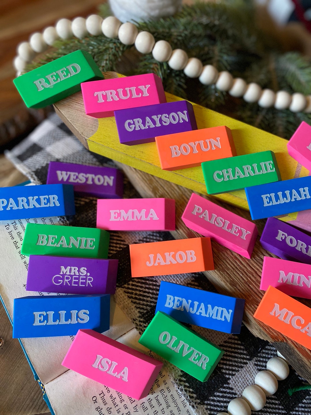 Personalized Erasers, Back to School Erasers, Teacher Gift ...