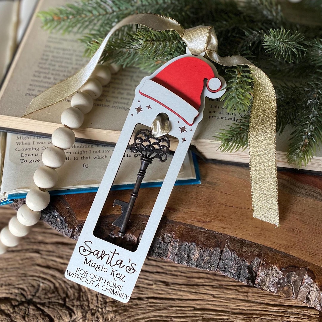 Personalized Santa's Magic Key Ornament: No Chimney Christmas Tag - Etsy