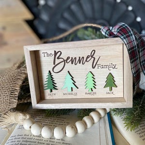 Family Tree Sign, Family Name Sign, Fall Family Sign, Personalized Gift ...