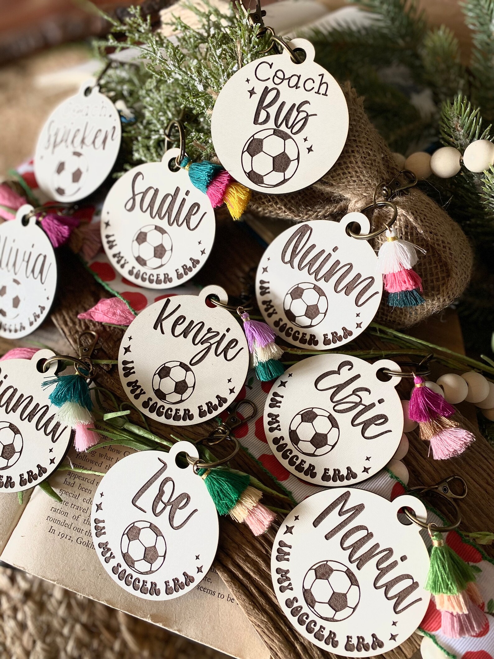 Personalized Soccer Team Keychain: Engraved Sports Gift - Etsy