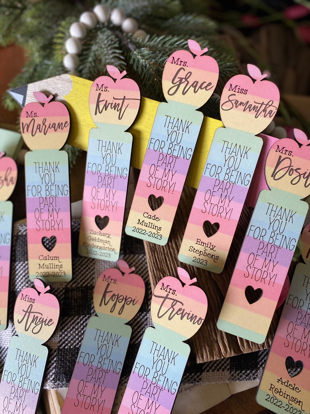 Teacher Bookmark, Teacher Appreciation Gift, Christmas Teacher Gift ...