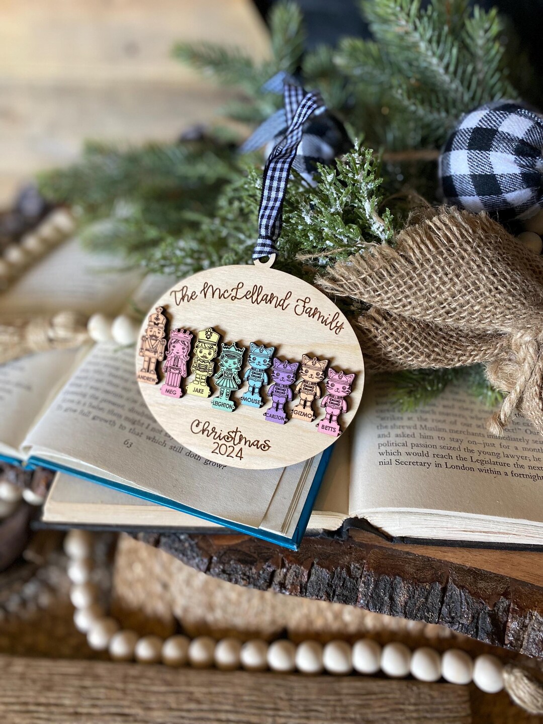 Nutcracker Family Tree Ornament, Personalized Gift, Christmas Family ...