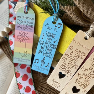 Music Teacher Bookmark, Teacher Appreciation Gift, Christmas Teacher ...