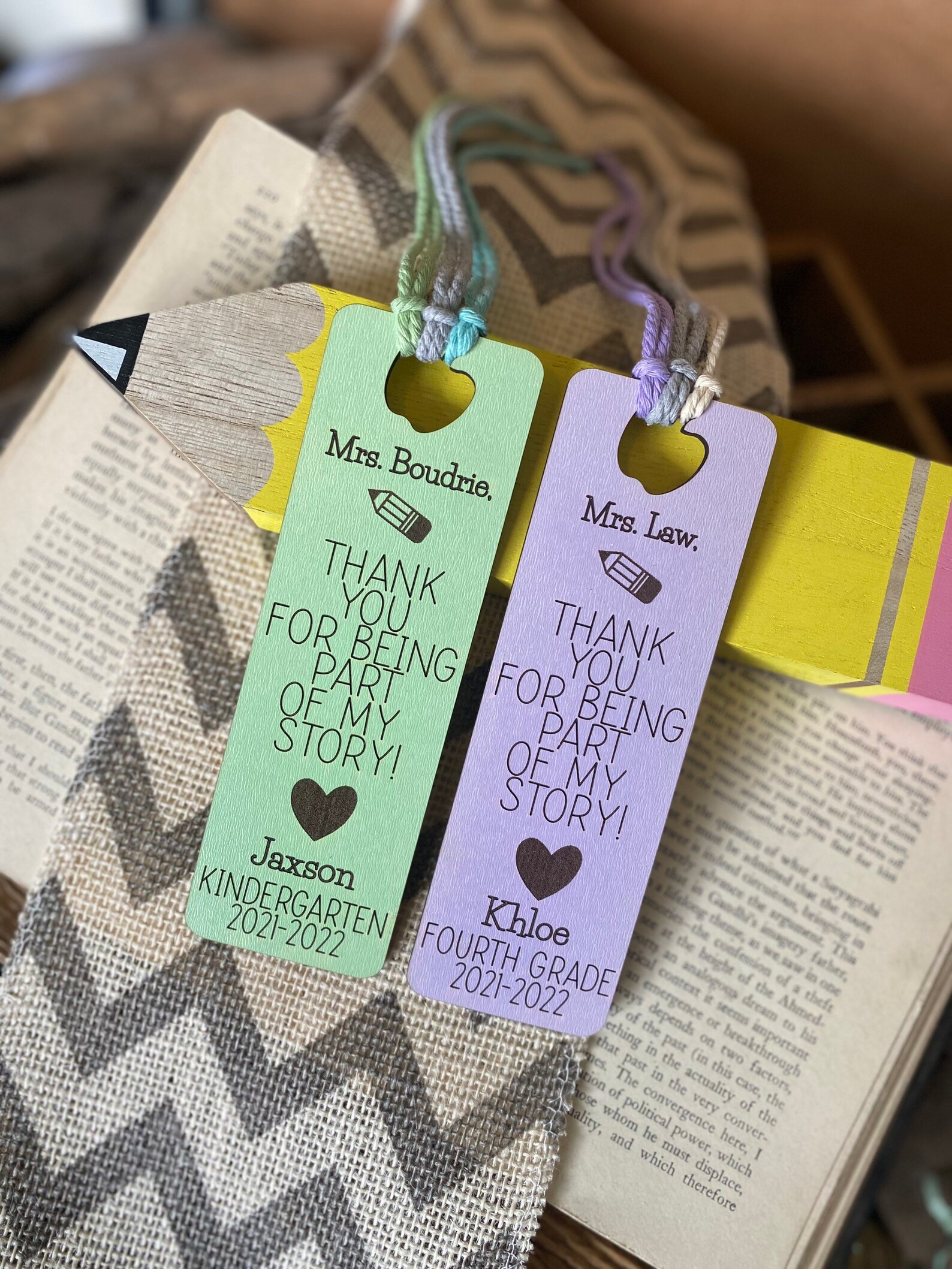 Teacher Gift Gift for Teachers Personalized Bookmark Thank - Etsy