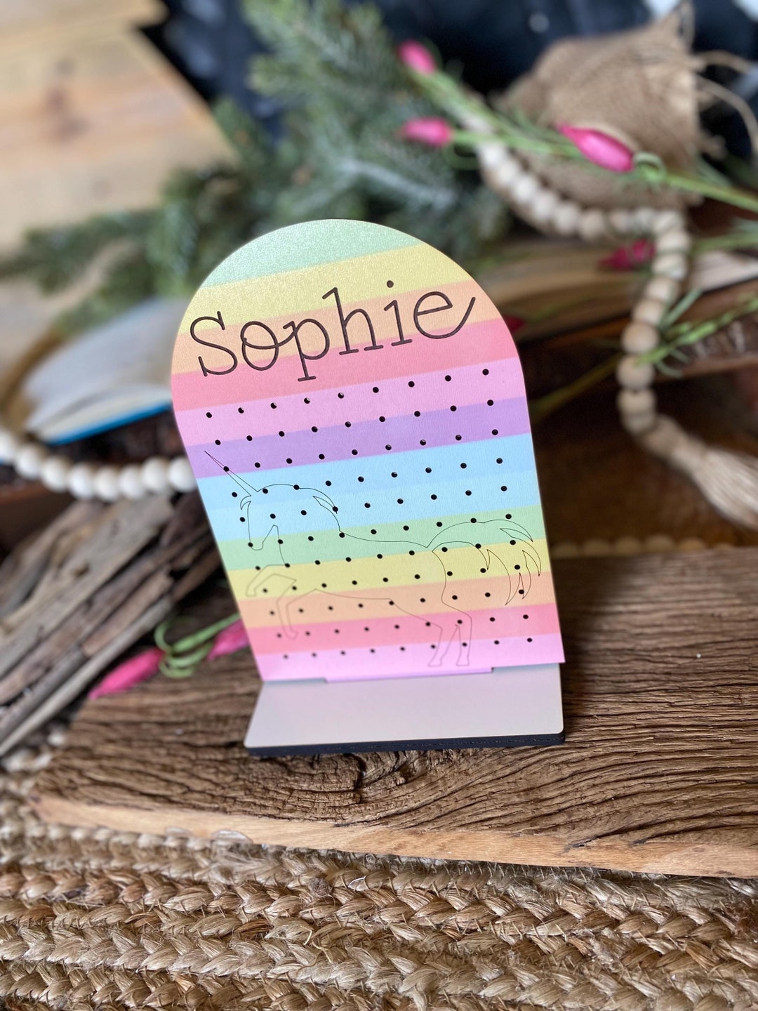 Girls Earring Holder, Personalized Earring Holder, Earring Stand, Kids ...