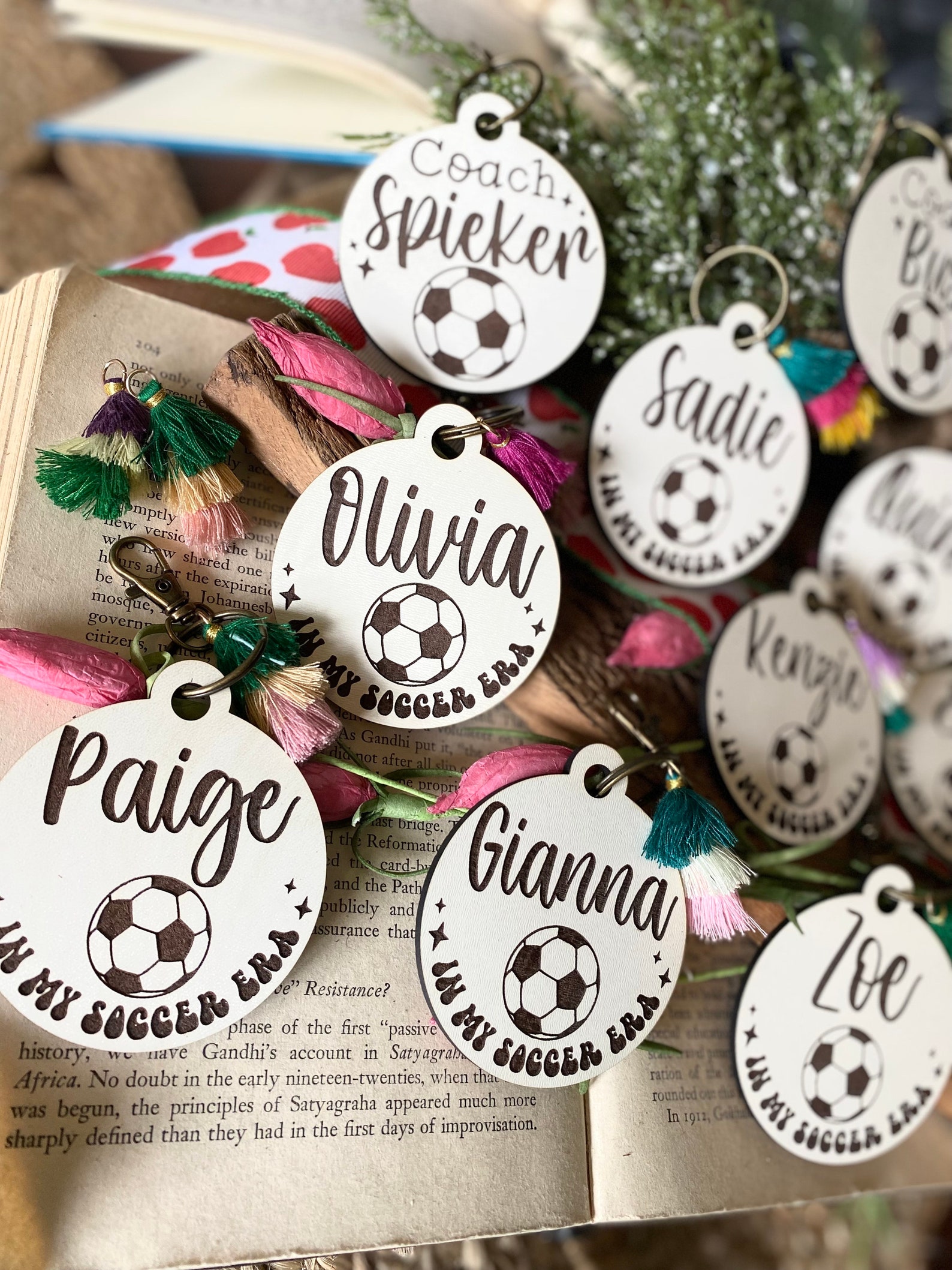 Personalized Soccer Team Keychain: Engraved Sports Gift - Etsy