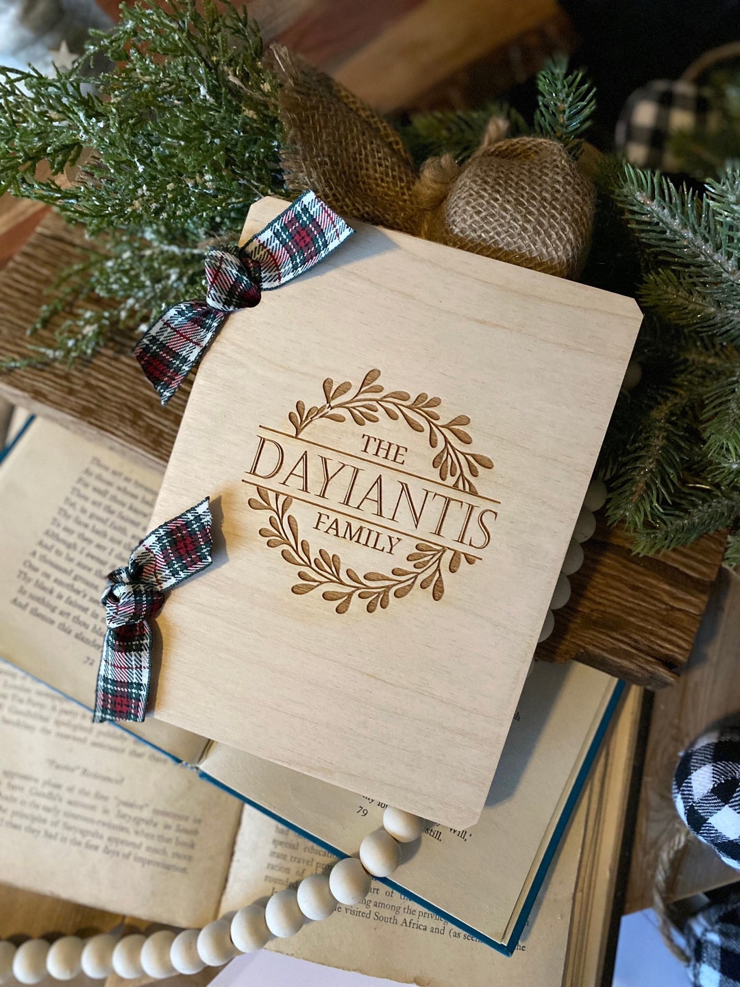 Personalized Christmas Card Album: Laser Engraved Family Keepsake - Etsy