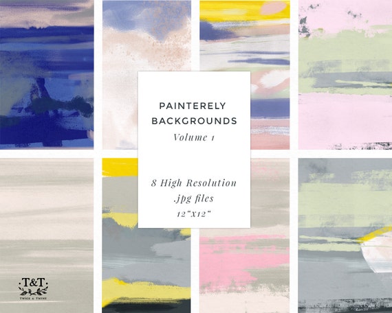 Artistic Painterly Backgrounds Volume 1 | Etsy