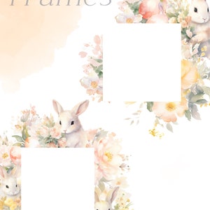 Cute Rabbit Clipart - Spring Bunnies | Easter Bunny Clipart | Instant ...