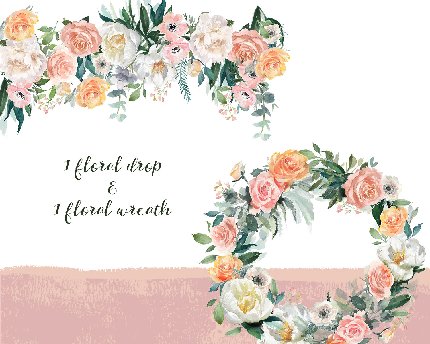 Watercolor Hand-painted Flower Clipart Dusk - Etsy