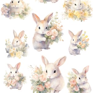 Cute Rabbit Clipart - Spring Bunnies | Easter Bunny Clipart | Instant ...