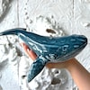 Handmade Ceramic Blue Whale Figurine - Etsy