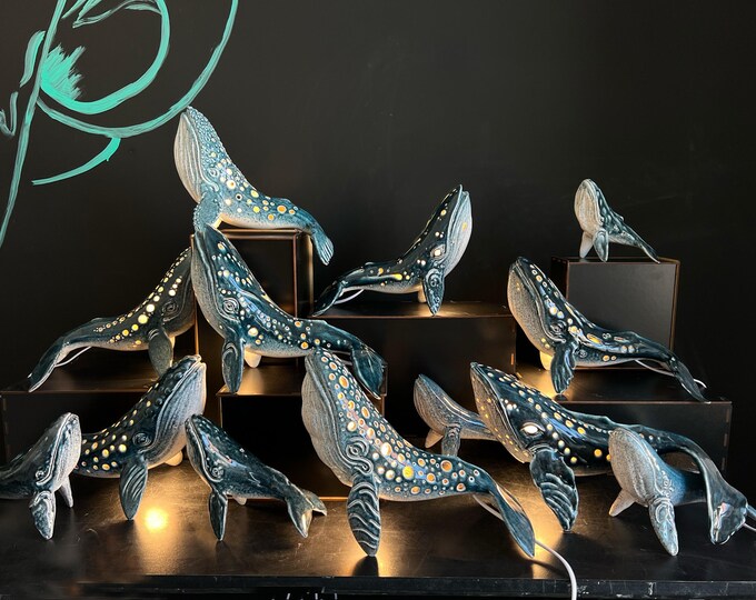 Humpback Whale Ceramic Sculpture - Perfect Gift for Couples, It ...