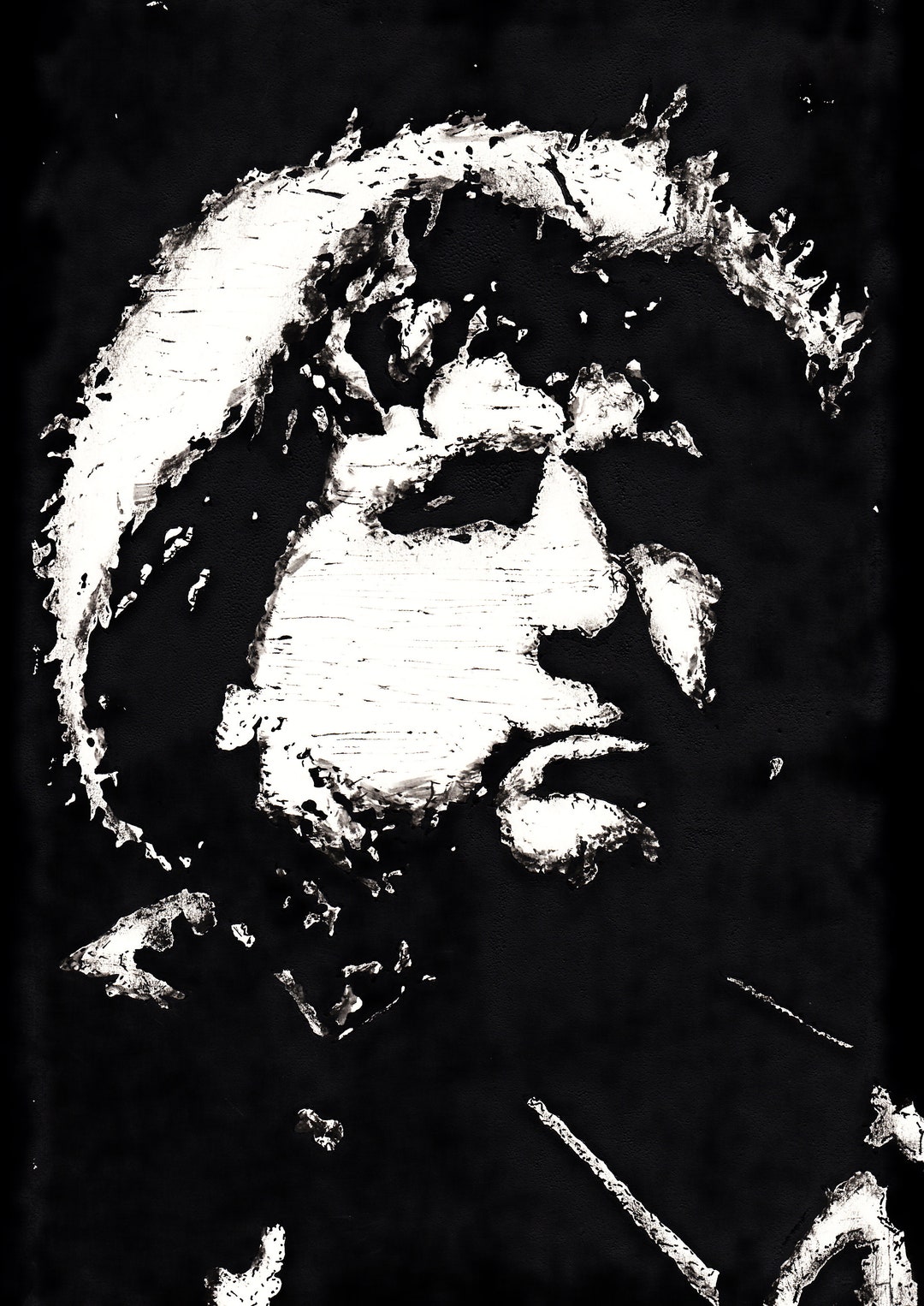 Jet Black (the Stranglers 1986) Lino 21cm X 30cm. Limited Edition Print ...