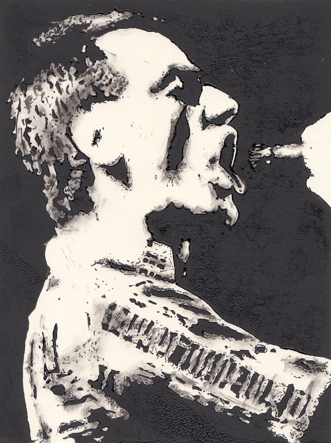 Malcolm Owen (the Ruts) Lino 15cm X 20cm - Limited Run of 30 - Etsy