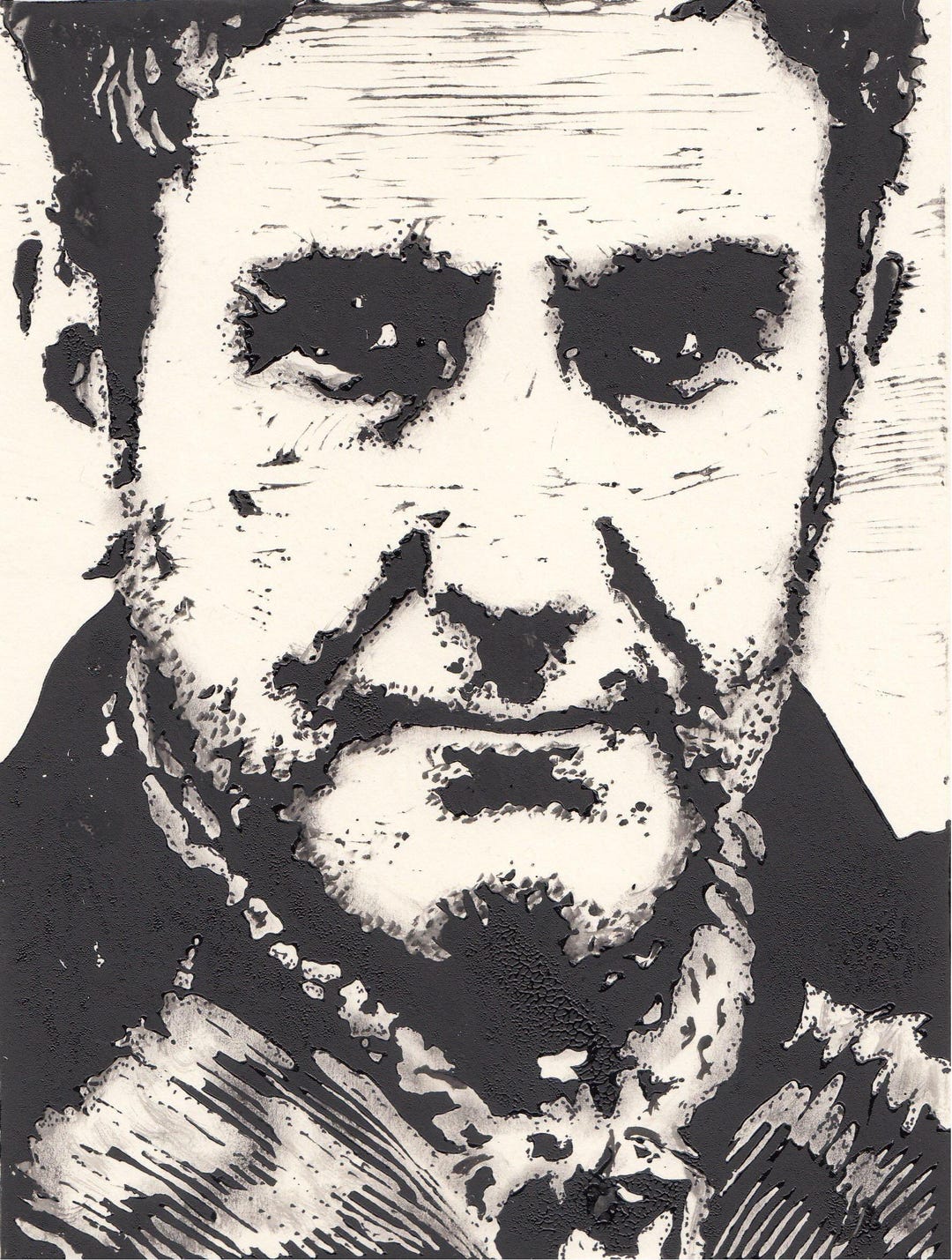 Terry Hall (the Specials 2019) Lino Print 15cm X 20cm. Limited Run of ...