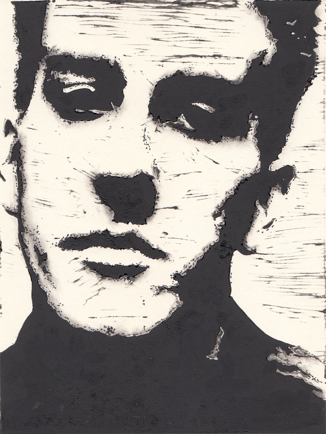 Terry Hall (the Specials 1979) Lino Print 15cm X 20cm. Limited Run of ...
