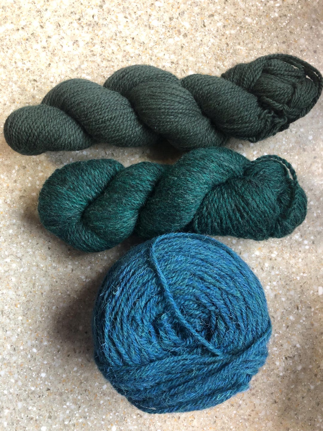 Canadian Wool Yarn: Shades of Blue - Etsy