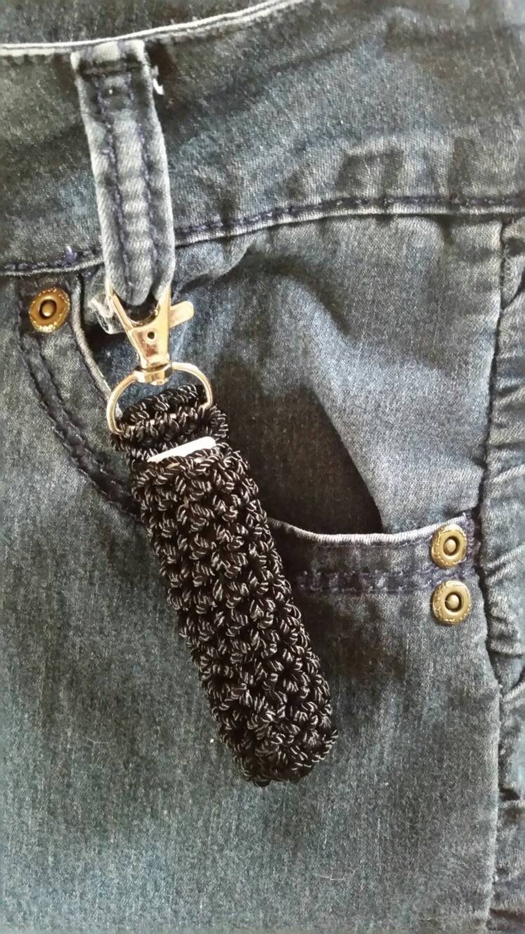 Lip Balm Key Chain Lipstick Key Chain Black Lip Balm Pocket Black ...