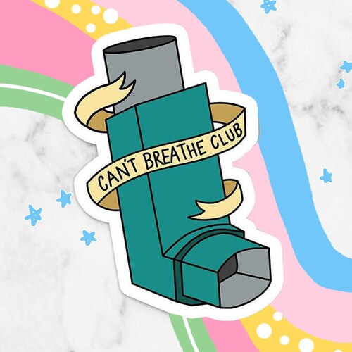 Asthma Inhaler Waterproof Vinyl Sticker Laptop Decal Sticker | Etsy