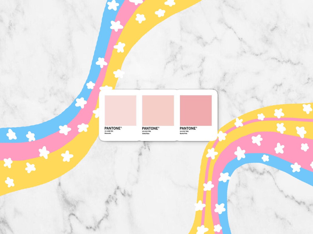 Pink Pantone Gradient Waterproof Sticker: Laptop Decal - Etsy