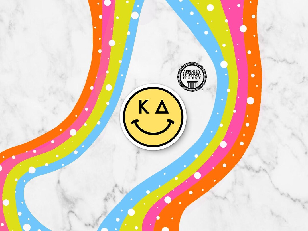 Smiley Face Sorority Sticker: Waterproof Greek Life Decal - Etsy