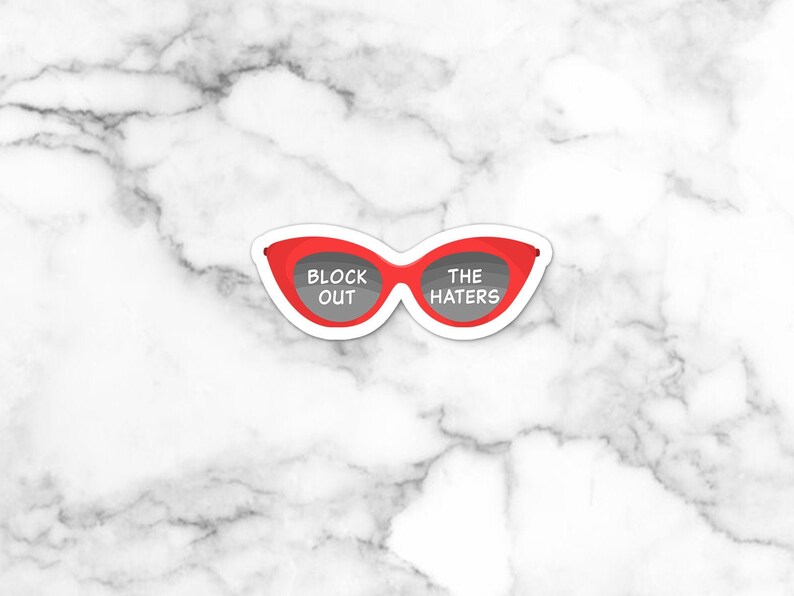 Block Out the Haters Waterproof Vinyl Sticker Laptop Decal - Etsy