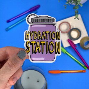 Hydration Station Waterproof Vinyl Sticker | Laptop Decal Sticker Small ...
