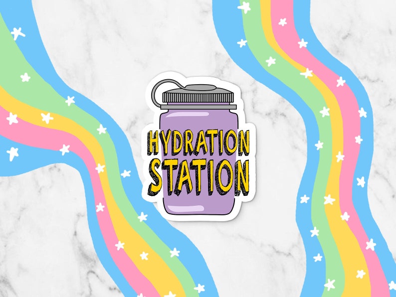 Hydration Station Waterproof Vinyl Sticker Laptop Decal - Etsy
