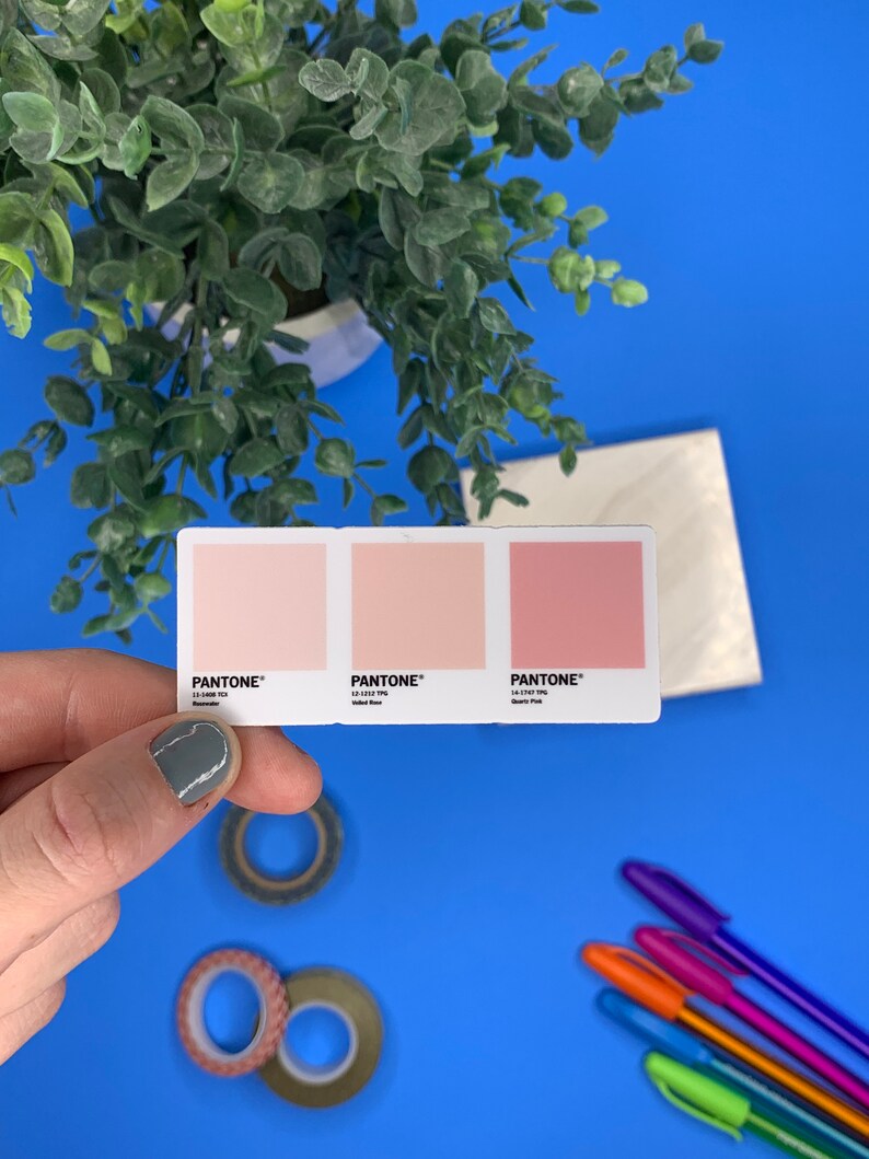 Pink Pantone Gradient Waterproof Vinyl Sticker Laptop Decal - Etsy
