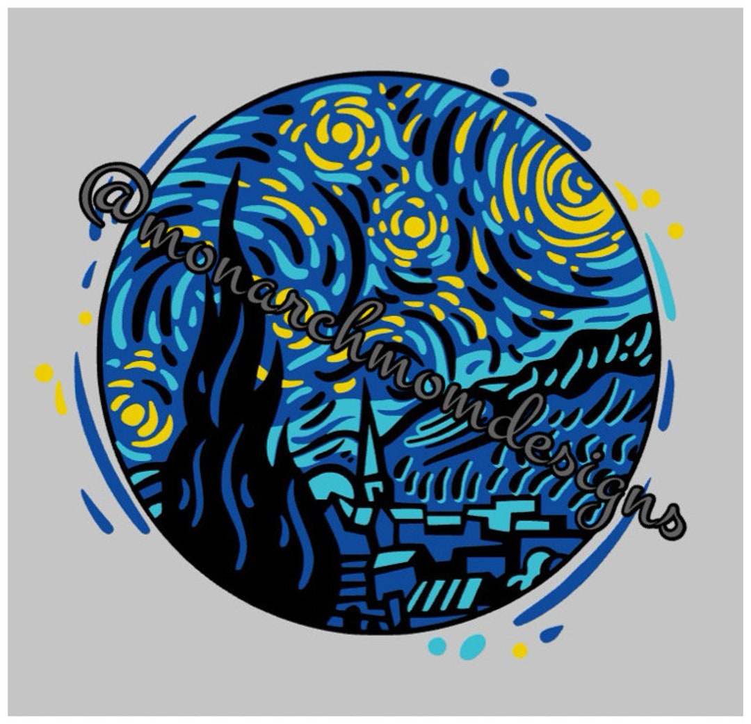 Starry Night Decal Sticker - Etsy